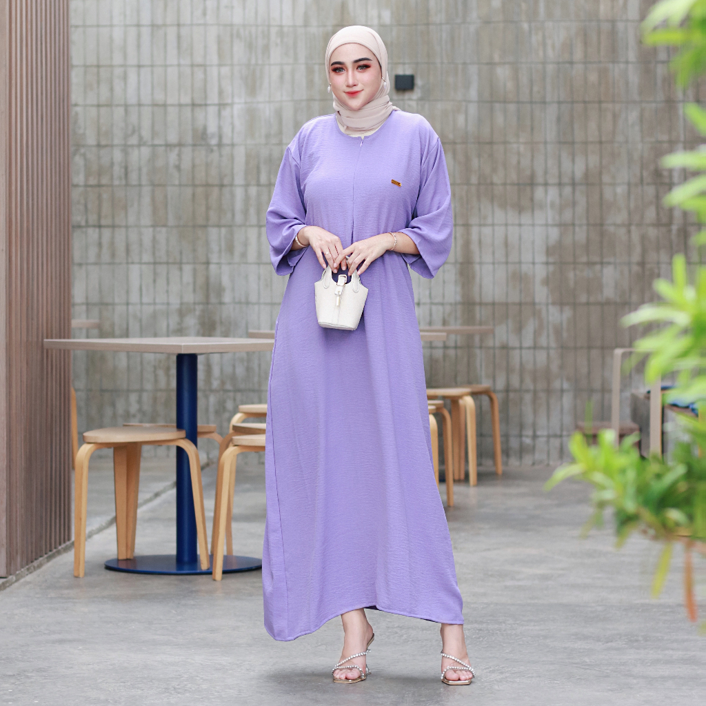 Crinkle Daster Gamis Crinkle Busui 3/4 Sleeve Crinkle Premium / Daster ...