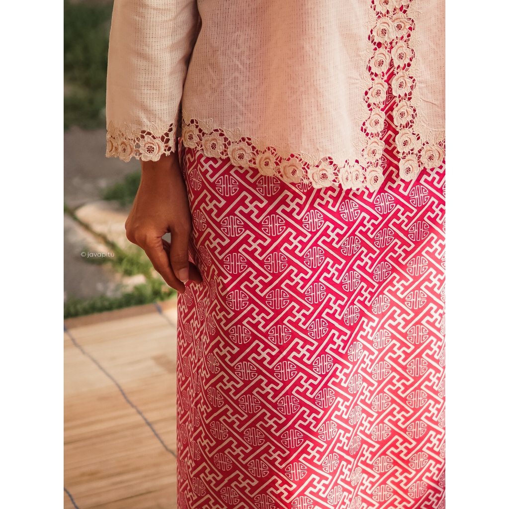 MERAH Traditional Batik Cap - Sanxing Pink - Javapitu | Shopee Malaysia
