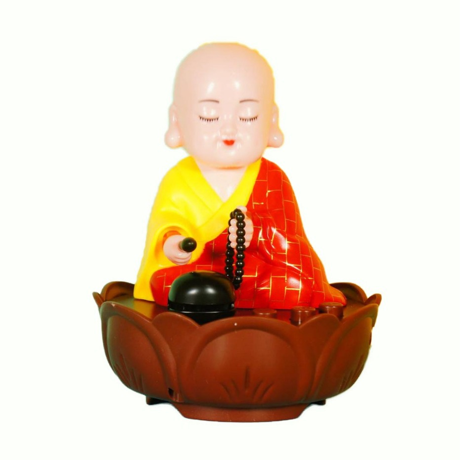 Buddhist Monk Car Dashboard Display Singing Radio Tape Buddha Shaking ...