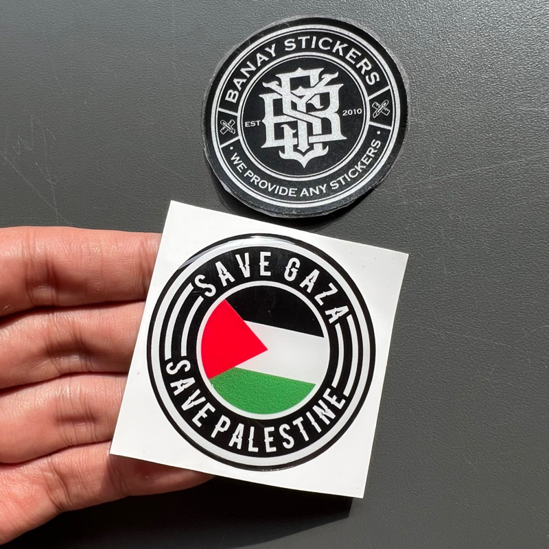 Palestine Flag Emblem Sticker FREE PALESTINE Emblem Sticker Embossed ...
