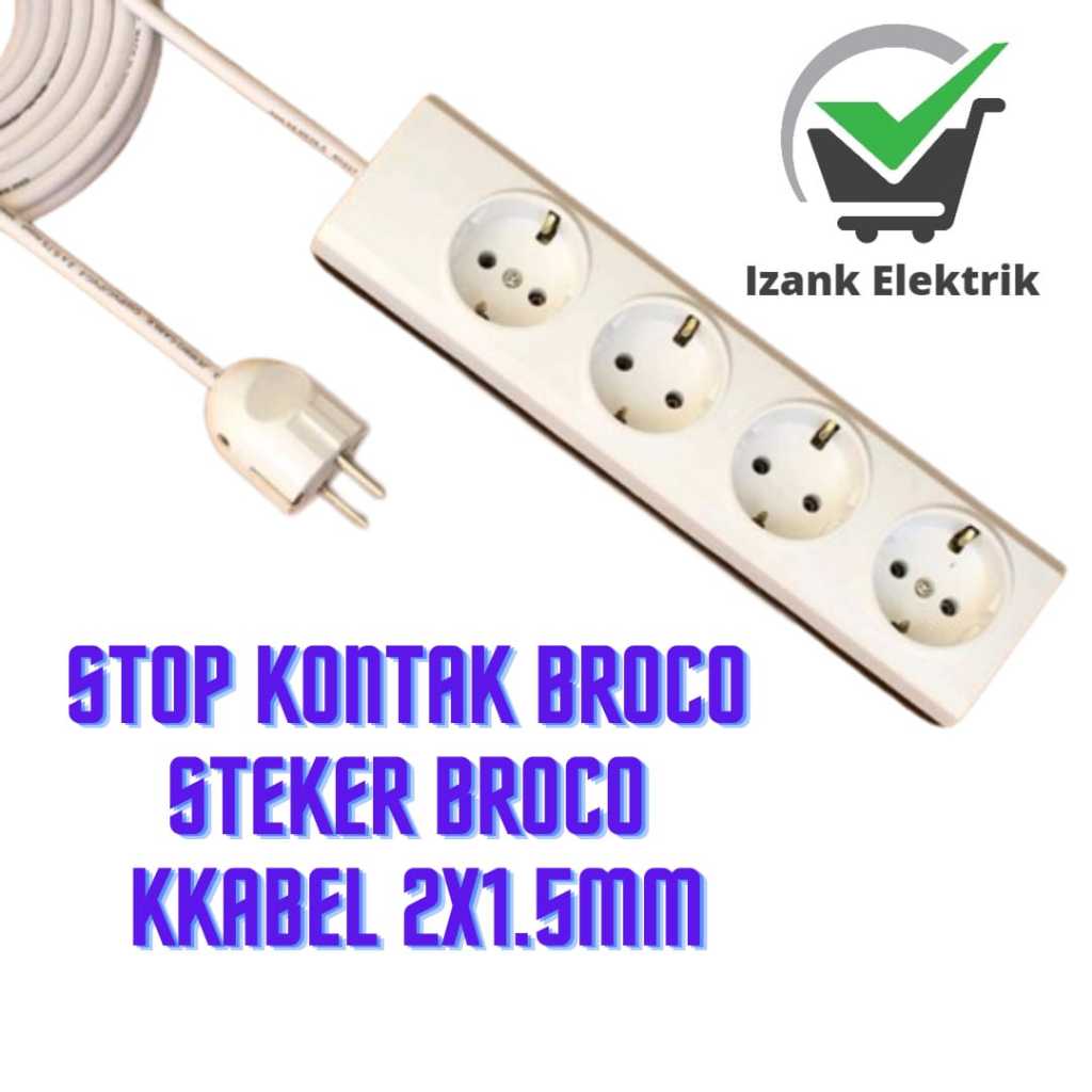 Broco Ground Socket 2/3/4/5/6 Hole+Cable 1/2/3/4/5/6/7/8/9/10 Meters ...
