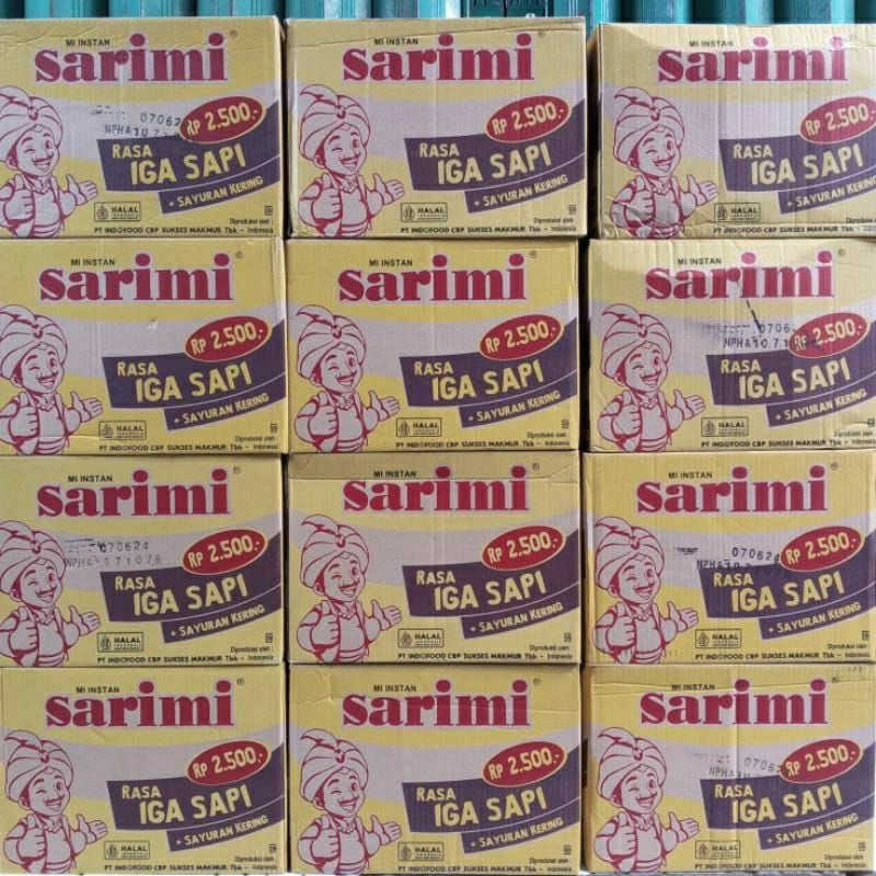 Sarimi Instant Noodles Beef Rib Flavor 70 gr 1 Box Contains 40 Pcs ...