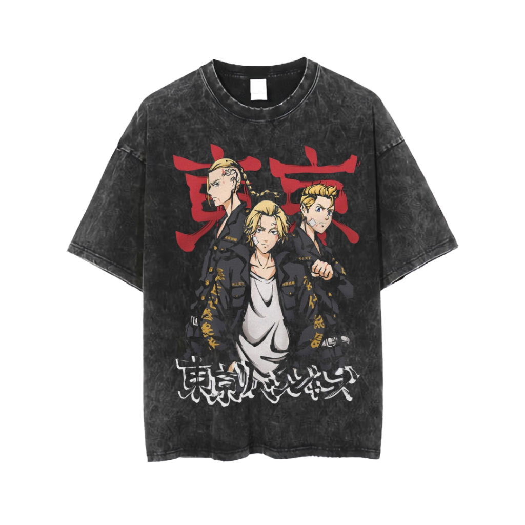 Irkr Oversized Unisex Wash T-shirt "Tokyo Revengers" | Shopee Malaysia