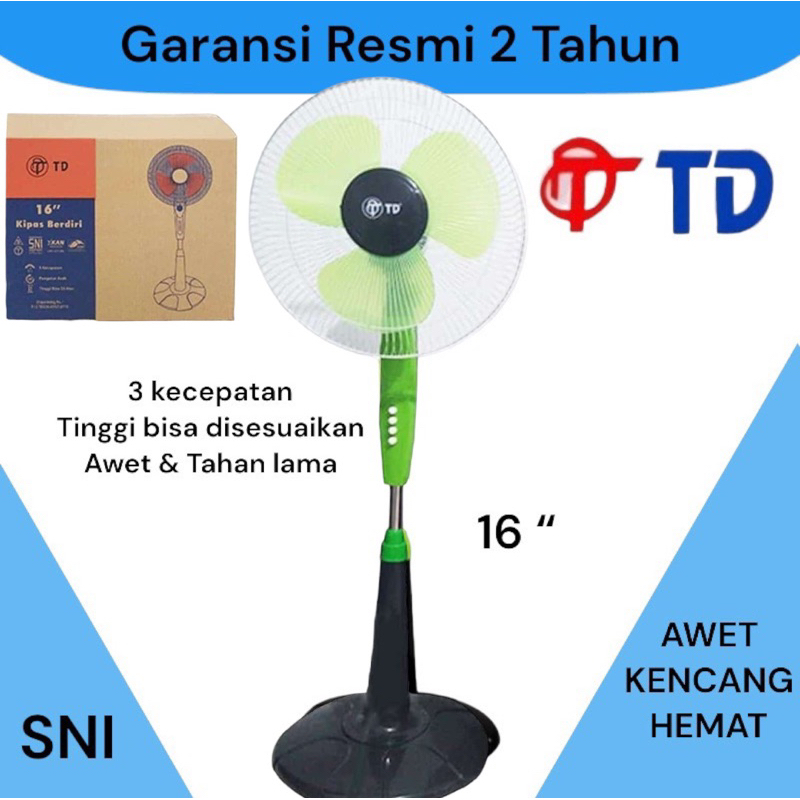 Stand FAN STANDING FAN 16 in NATIONAL WALL FAN TD 16 inch WALL FAN OFFICIAL GUARANTEE | Shopee ...