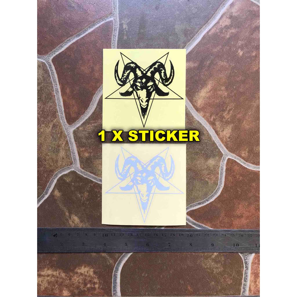 Reflective Sticker Hologram Baphomet Satanism Sticker Cutting Satanic ...