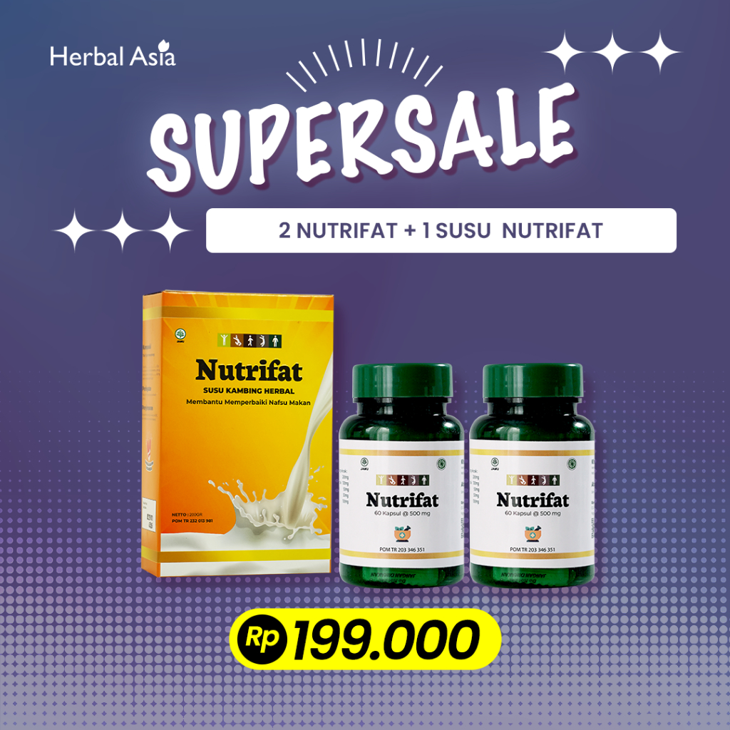 Nutrifat Capsules + Milk | Bpom Weight Gain Appetite Increasing ...