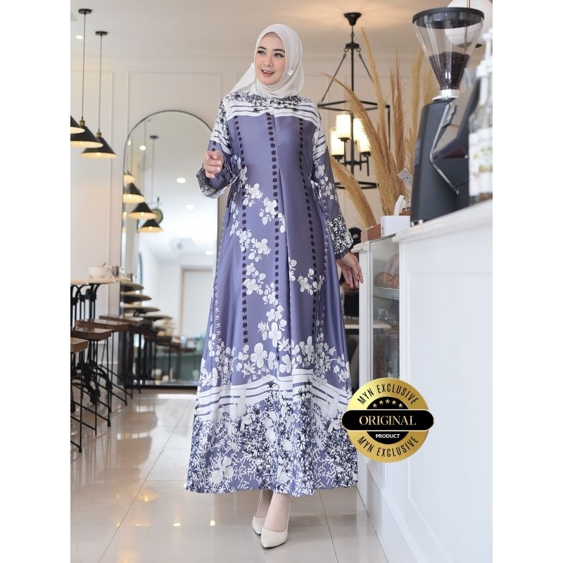 Gamis with the latest floral motifs, makmaraSilk materials, Standard ...