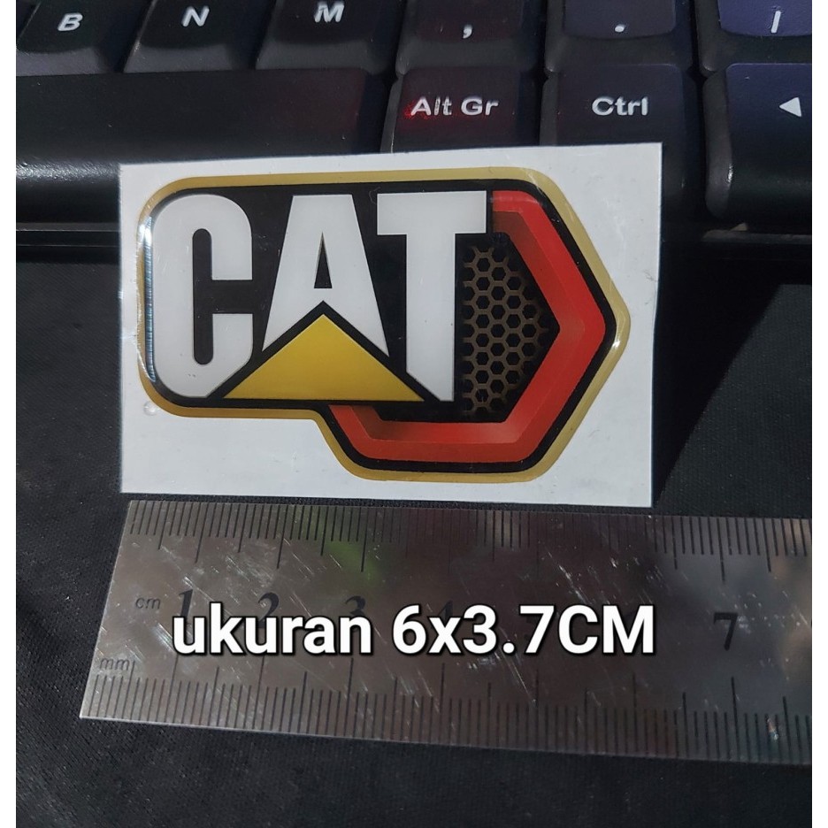 Caterpillar Paint Resin Embossed Sticker Lycal 3D Small Logo Sticker ...