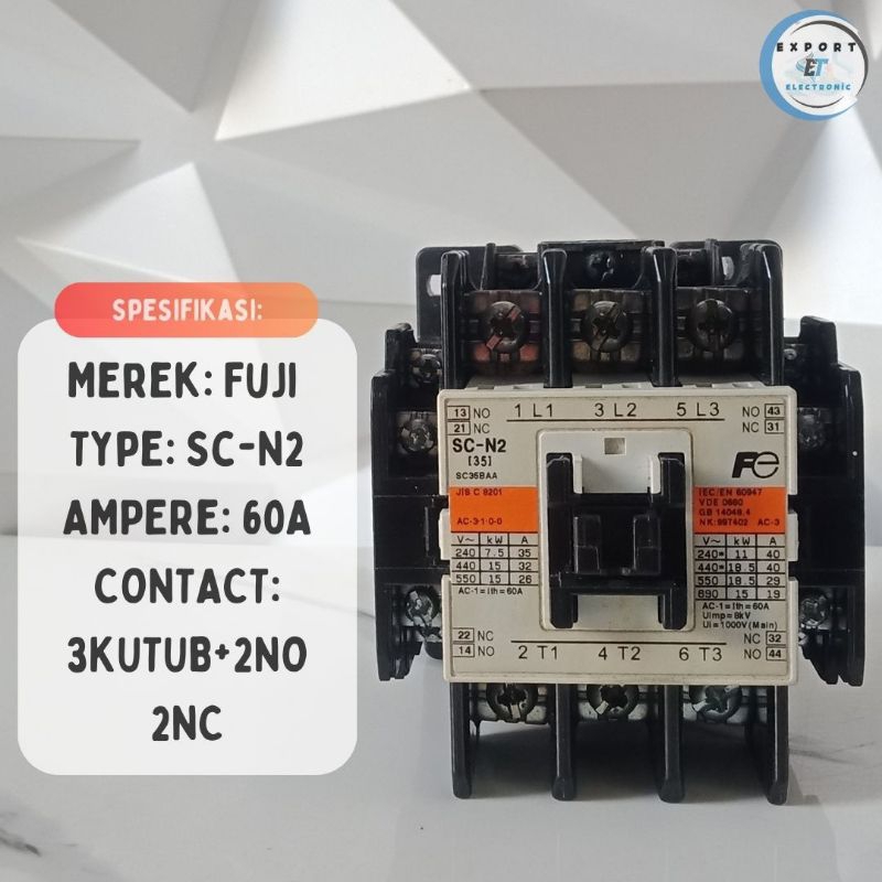 Fuji Electric SCN-2/220V 60A Contactor / Fuji SC-N2 scn2 Contactor | Shopee Malaysia