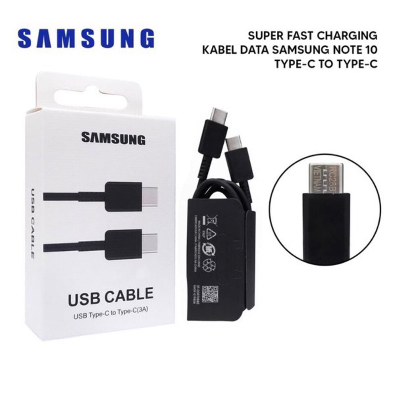 Samsung USB Type-C To Type-C Cable 3A 100CM Fast Charging Cable Type C ...