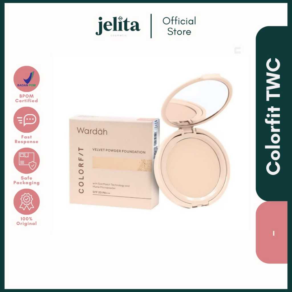 Jelita Cosmetics-Wardah Colorfit Velvet Powder Foundation (TWC ...