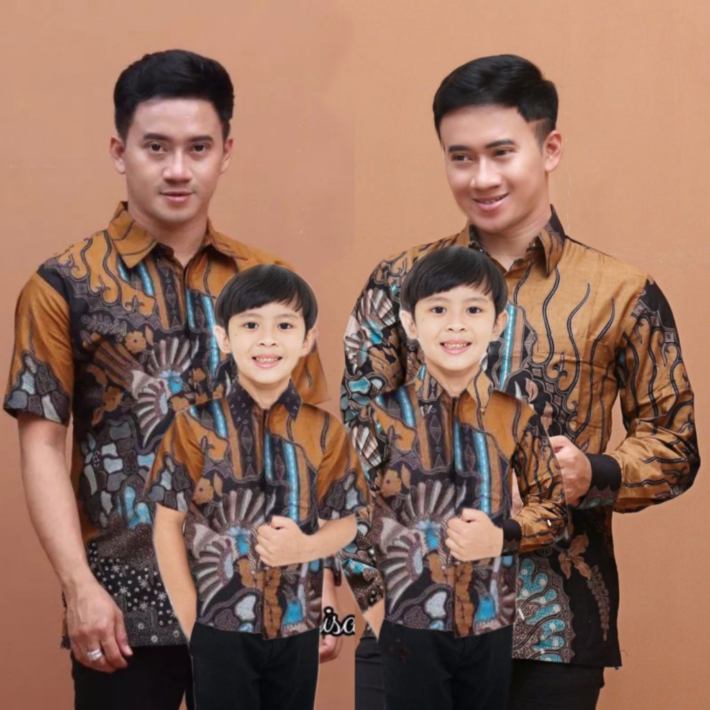HIJAU New Couple sweet || Couple Batik Father And Boy Batik sage Green ...