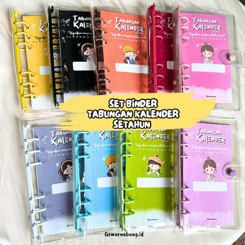 A6 Complete Financial Binder Package, Complete set of year calendar ...