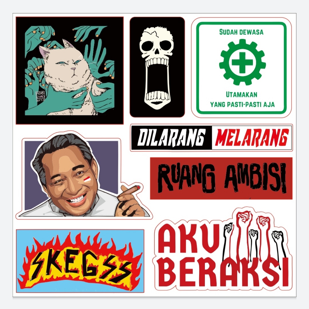 Soeharto Sticker Pack Room Ambition in Action Skegss | Shopee Malaysia