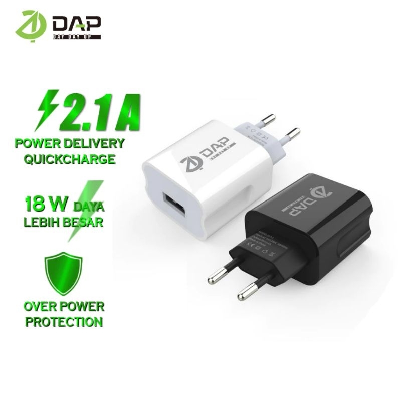 Dap Adapter DAP D-A3 Single Port USB Max 18W Smart Charging Max 2.1A ...