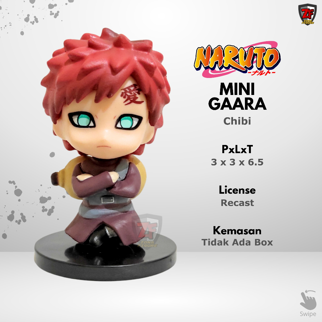 Gaara Mini Chibi Action Figure Naruto Toys Display Collection Toys ...