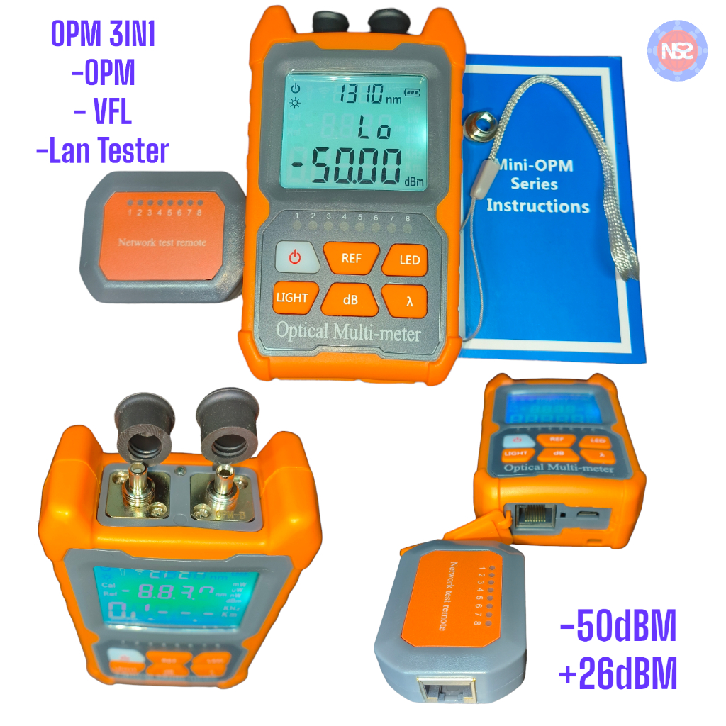 Opm 3in1 optical power meter fiber opitc novker original / fiber optic ...