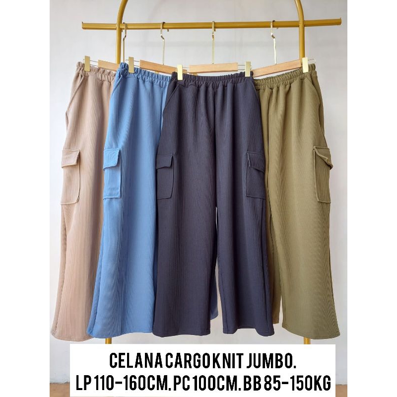 Jumbo CARGO Pants Thick KNIT Material SIZE 3L, 5L 7L. Lp 80-160CM ...