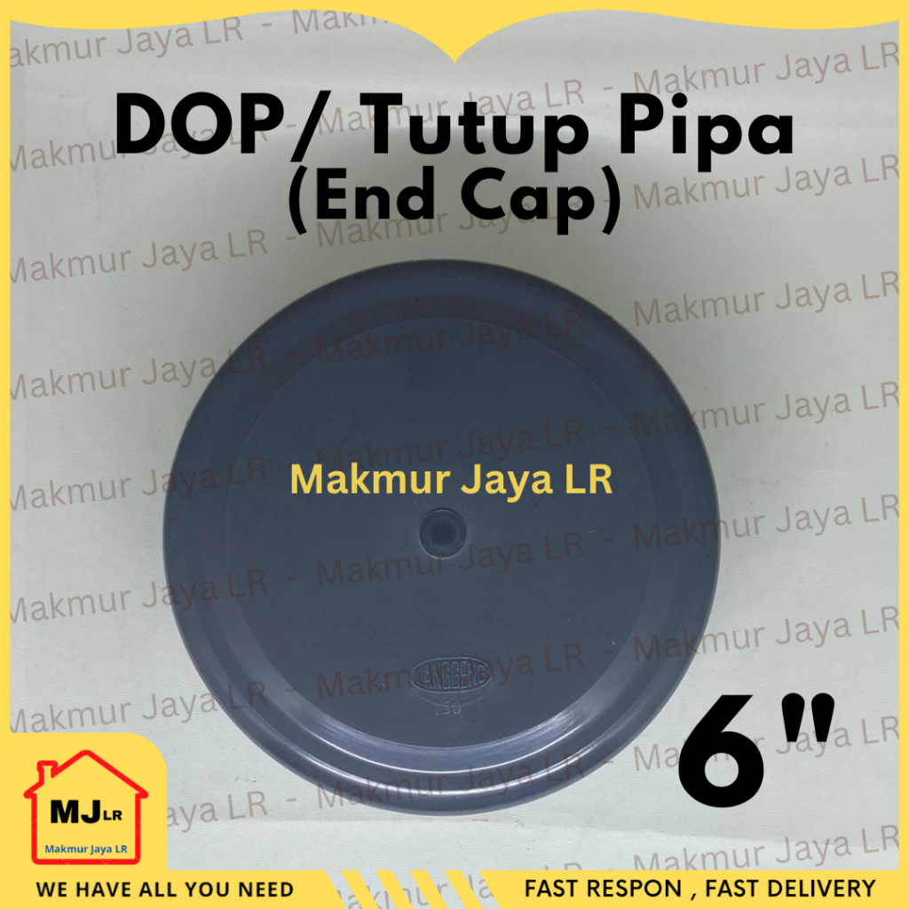 Dop 6 inch PVC Pipe Cover 6" Plain Without Thread / END CAP 6 dem / PVC ...