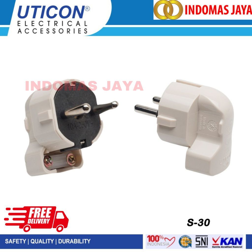 Uticon Ground Plug L S-30 Round Sideway Round Plug Side Cable Plug ...