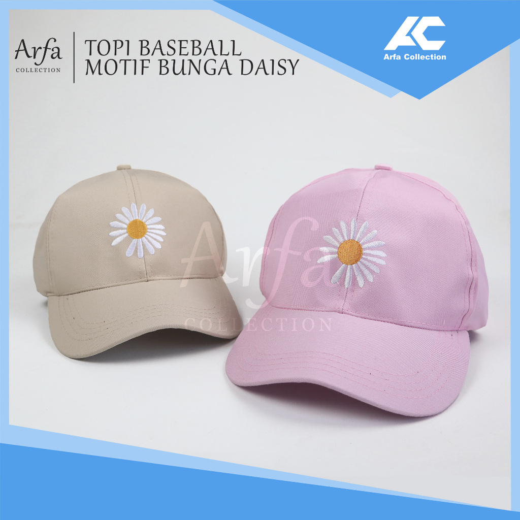 Daisy Embroidered Baseball Cap/Daisy Flower Bodir Baseball Cap | Shopee ...