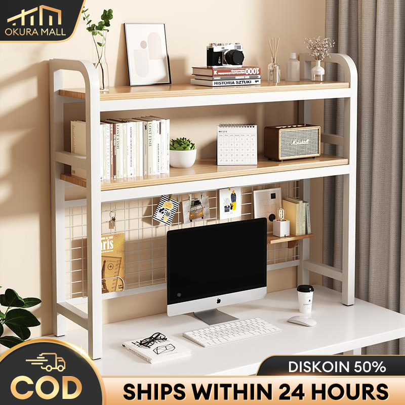 Desktop Storage Shelf Desktop Bookshelf Stationery Desk Shelf Desktop ...