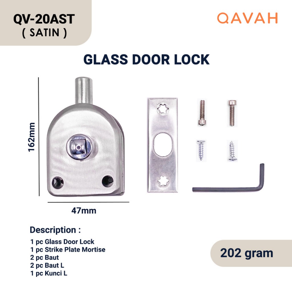 Glass Door Lock One Side Glass Door Lock - Glass Door Grendel | Shopee ...