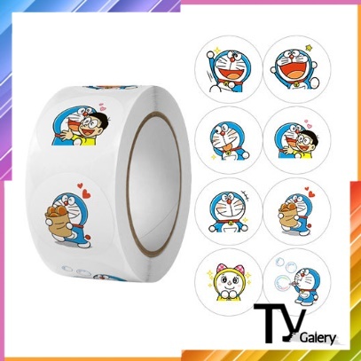 Tyg - TY152 Cute Label Stickers / Doraemon Stickers (1 roll 500 pcs ...