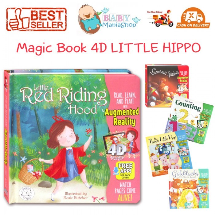 Magic Book Little HIPPO 4D Magic Book Counting 123 Little Red Riding ...