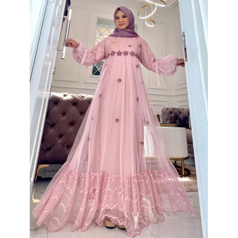Lula CHILDREN'S COUPLE DRESS GAMIS BURKAT MIX TULE LUXURY COUPLE FAMILY ...