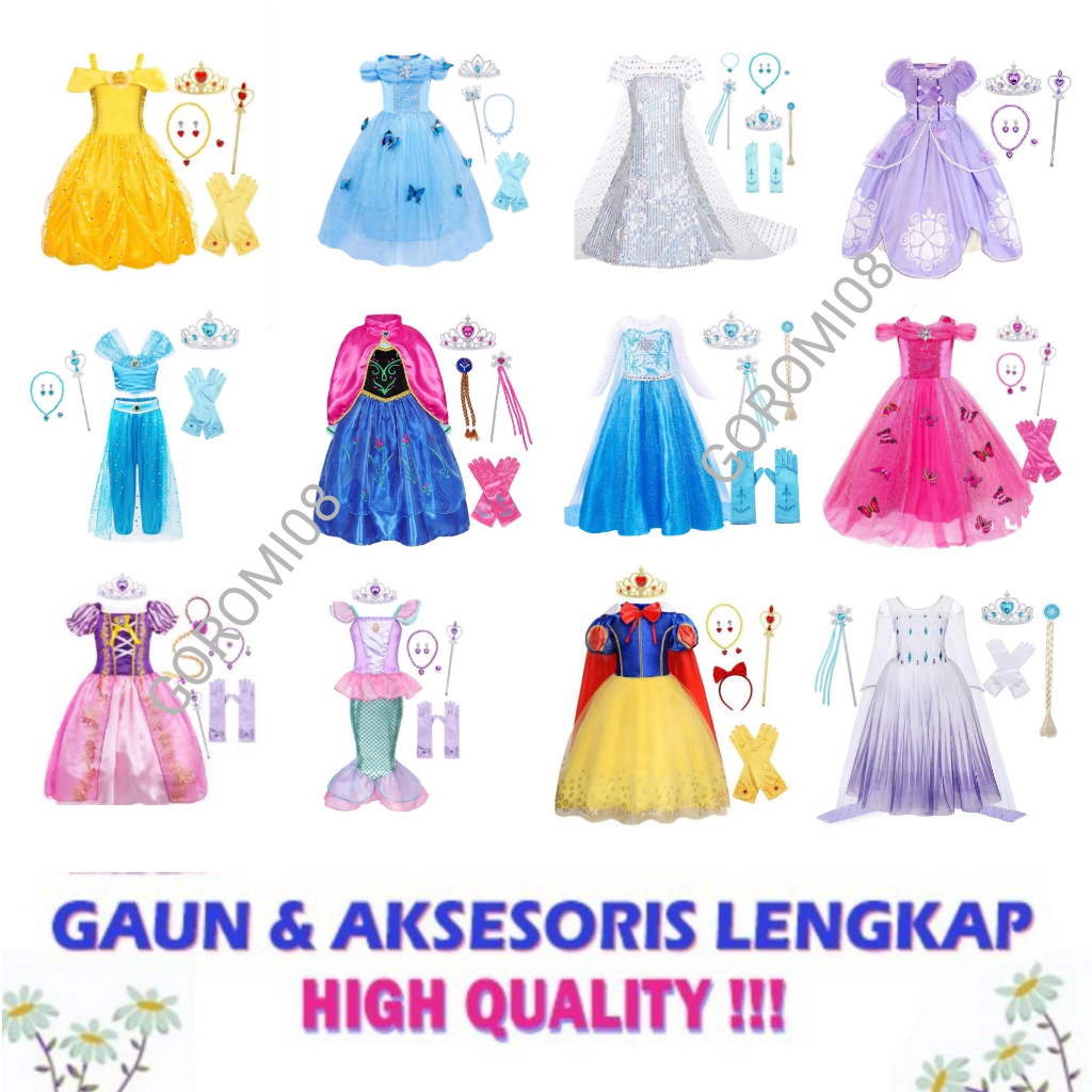 Dress+accessories/princess Costume/Girls Costume/disney princess ...