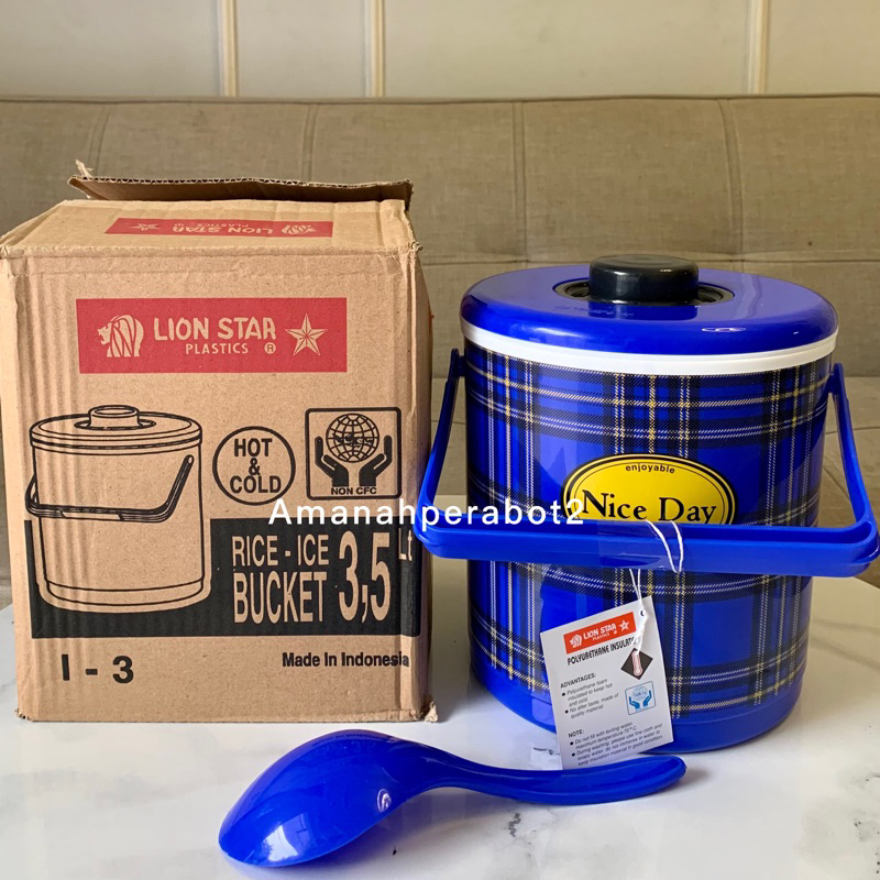 Rice BUCKET 3.5 Liter LION STAR Water RICE TERMOS ICE TERMOS HOT COLD TERMOS | Shopee Malaysia