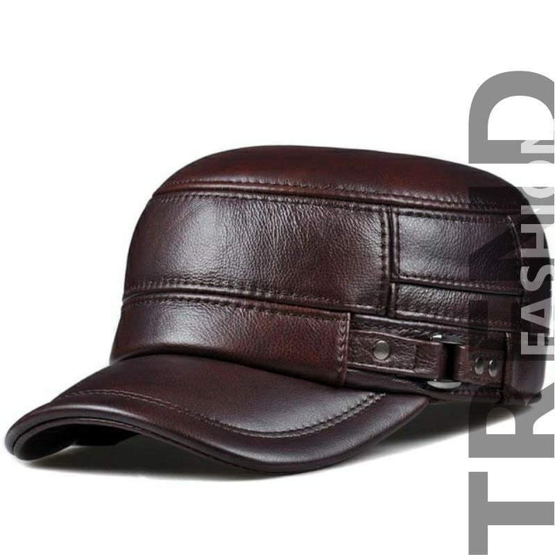 Free Shipping Adult Men's Leather Commando BASEBALL Cap | Shopee Malaysia