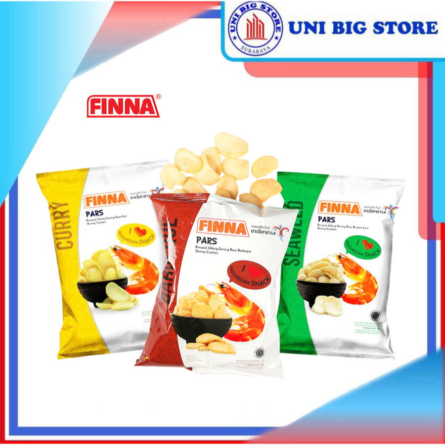 Finna Pars Prawn Snack Crackers Seaweed - BBQ - Curry 40 gr | Shopee ...