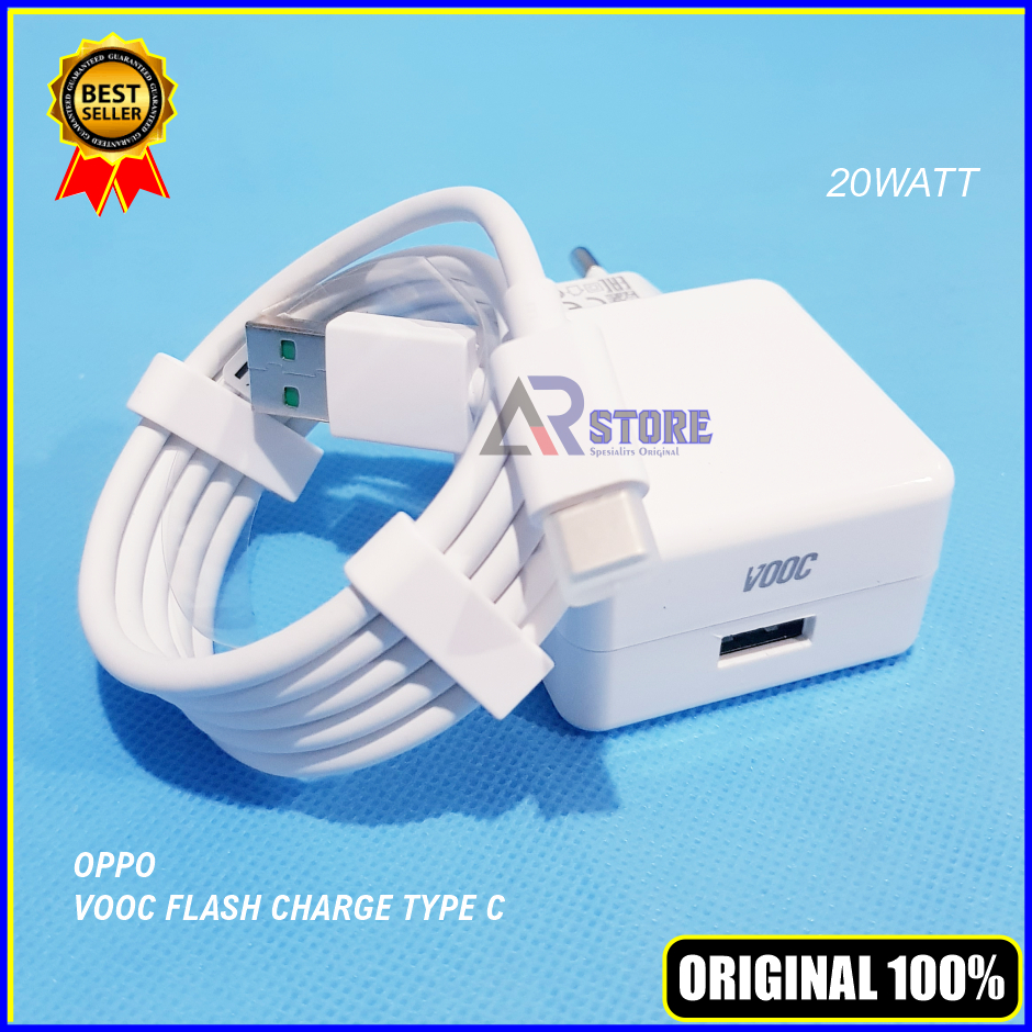 Charger Oppo Reno 2F Reno 3 ORIGINAL 100% VOOC Flash Charge USB Type C ...