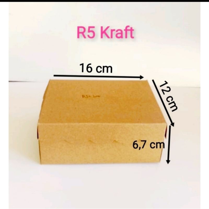 Box R5 PAPERKRAFT Chocolate 16X12cm/box SNACK/Box Packaging SNACK | Shopee Malaysia