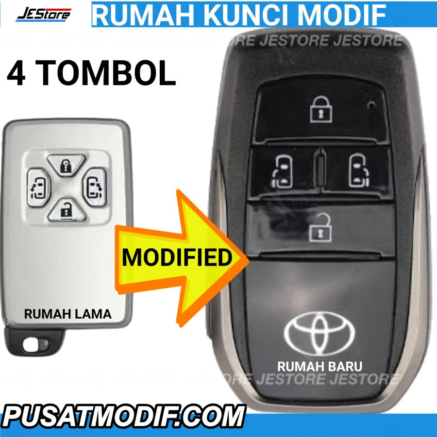 Alphard CASING KEY GEN 2 TO GEN 3 REMOTE KEY HOUSE MODIFIC KEY ALPHARD ...