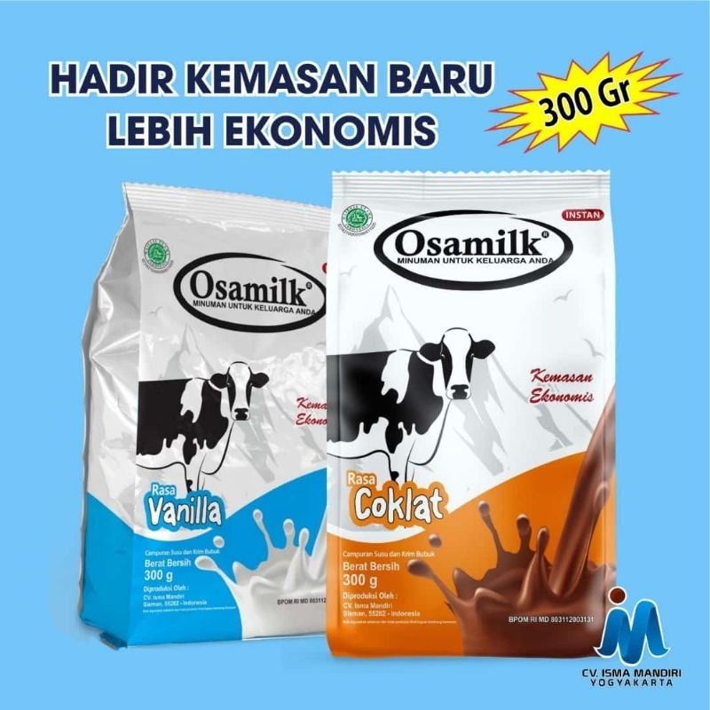 Osamilk chocolate & vanilla 300gr effective body fat milk for children ...