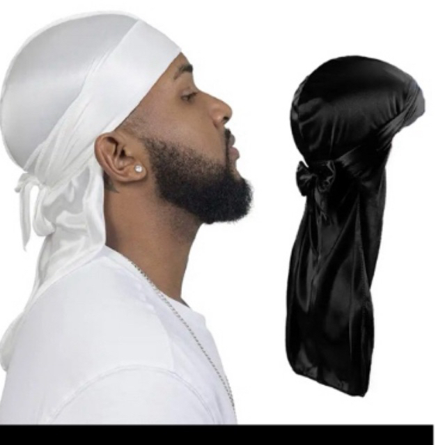 Unisex Silky Durags Bandanas Turban Hat Wigs Doo Men Satin Durag Biker ...