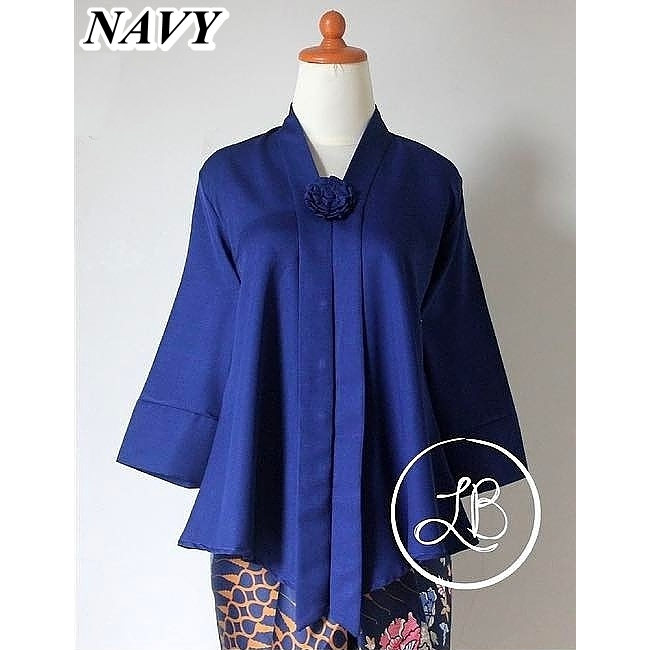 PUTIH Modern Kularu floy Kartini Busui kebaya top in various WHITE ...