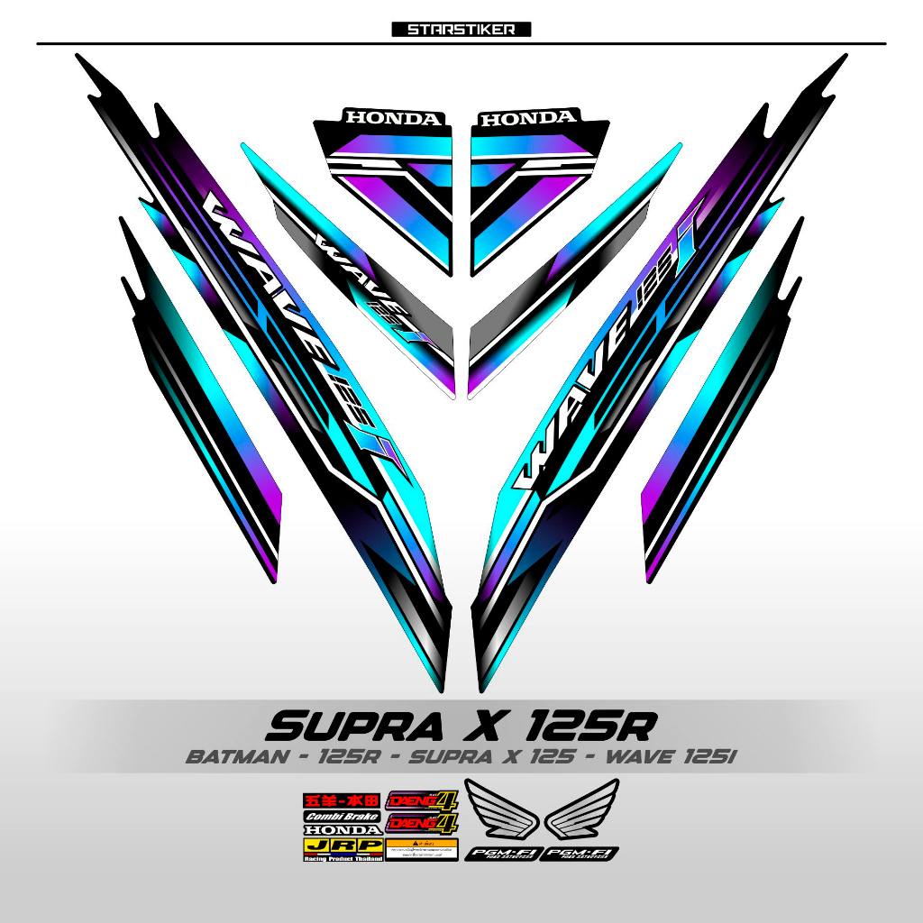 Striping Supra X 125 motif X 11/Supra X 125 Batman/Decal Supra X 125 ...