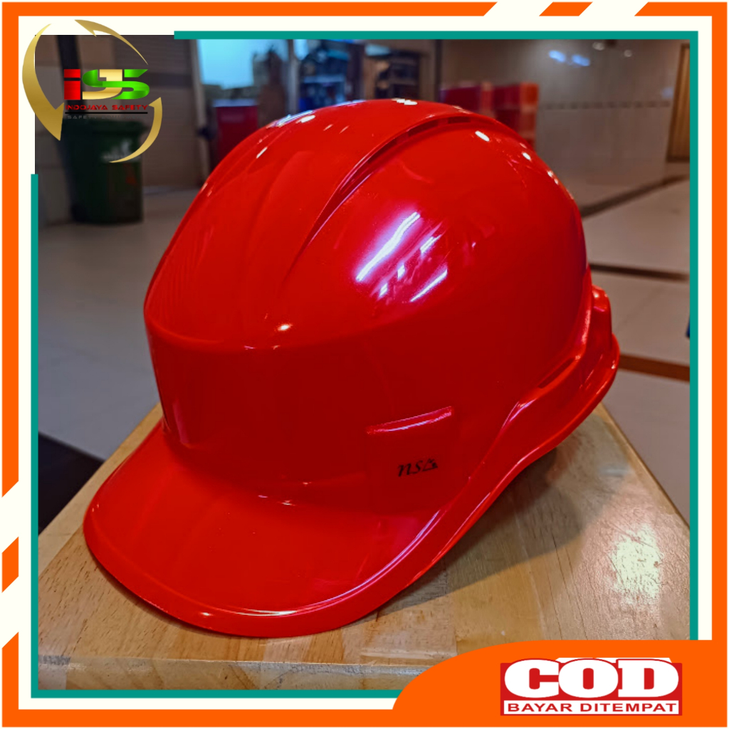 MERAH Nsa Vented Red Fastrack Safety Helmet Complete with Inner ...