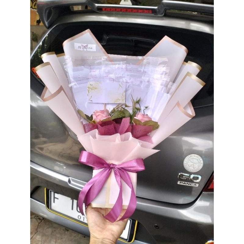 Empty money bouquet box contains 20 sheets, free flowers, 2 stems (free ...