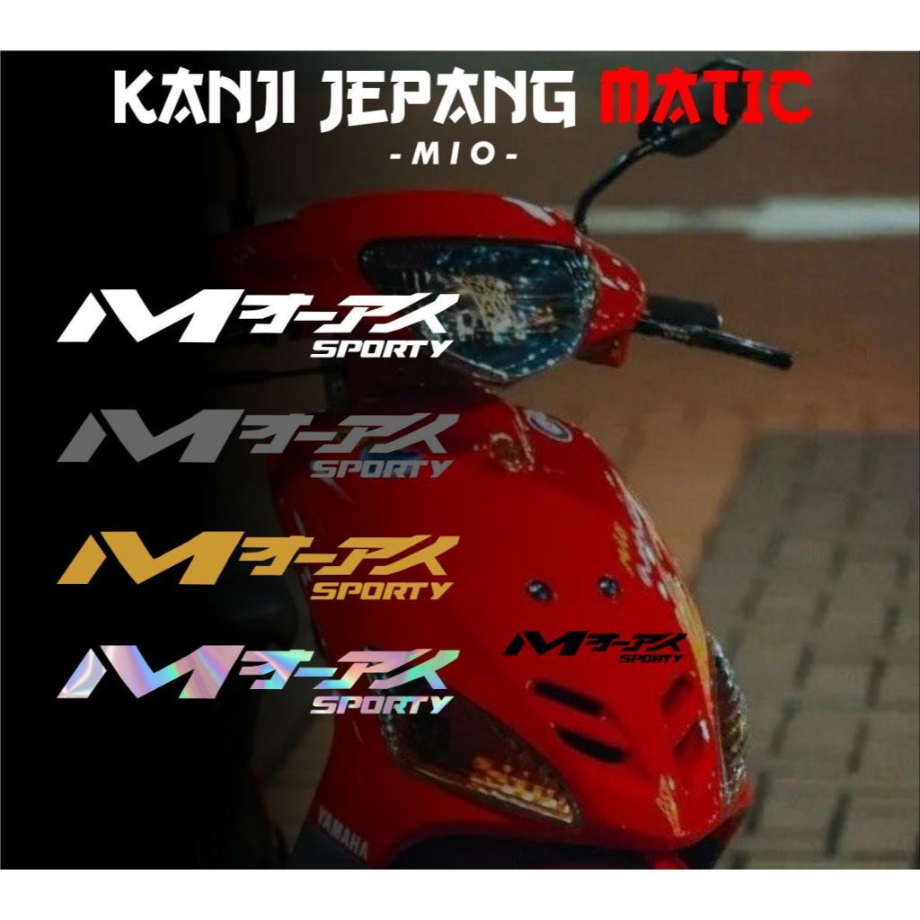 MIO KANJI JAPAN Motorcycle Sticker MIO KANJI JAPAN Cool Sticker Viral ...