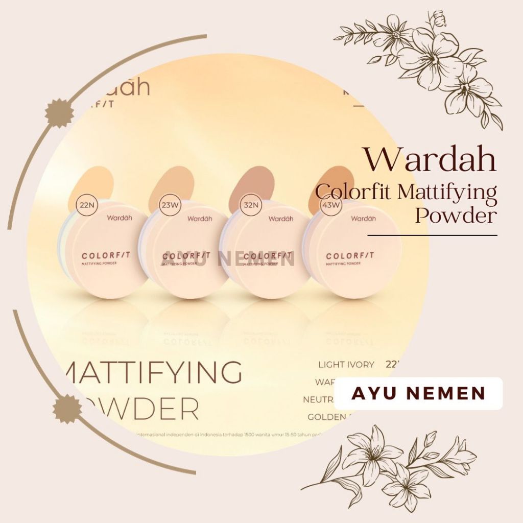 Wardah Colorfit Mattifying Powder With SPF 30PA++ | Wardah Powder ...