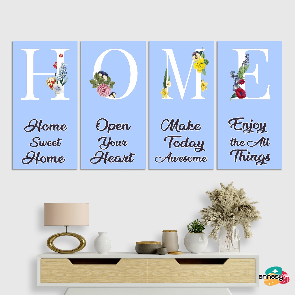 HIASAN DINDING KAYU Wall Hanging HOME SET WALL DECOR Wooden Display ...