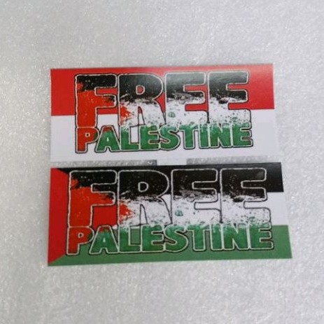 Sticker set contains 2 Indonesian and Palestinian flags with free ...