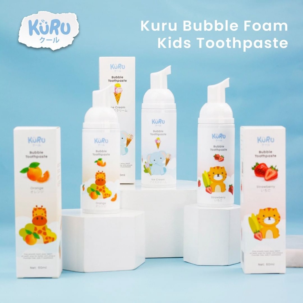 Kuru Bubble Foam Kids Toothpaste | Children's Foam Toothpaste | Shopee ...