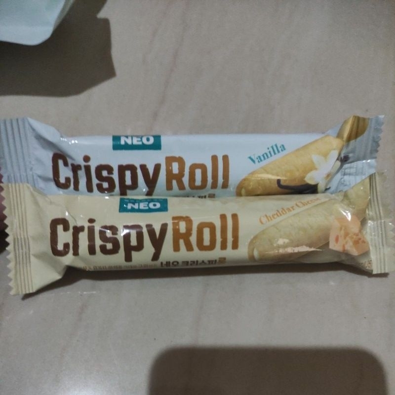 Neo crispy roll snack korea vanilla/cheddar cheese 10 Grams | Shopee ...