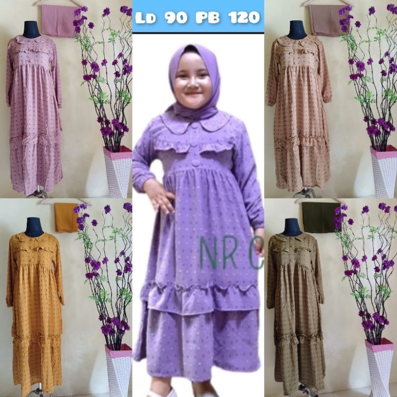 Nr crinkle Rubiah Gamis For Children | Shopee Malaysia